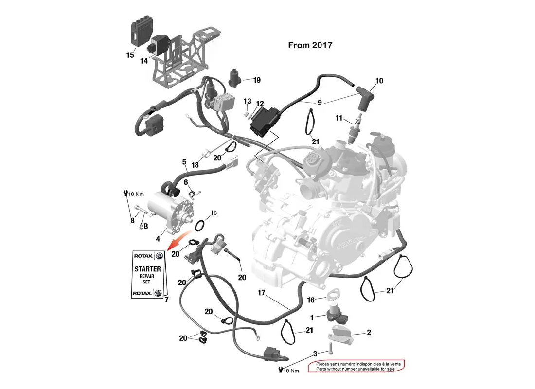 IGNITION UNIT-STARTER 2017 - ROTAX 125 DD2 EVO